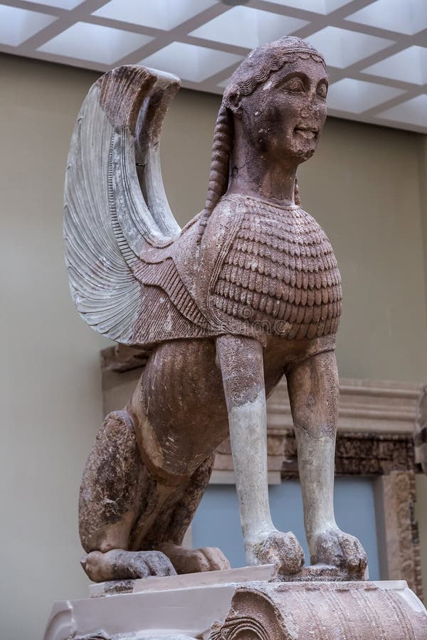 Estatua de esfinge imagen de archivo editorial. Imagen de grecia ...