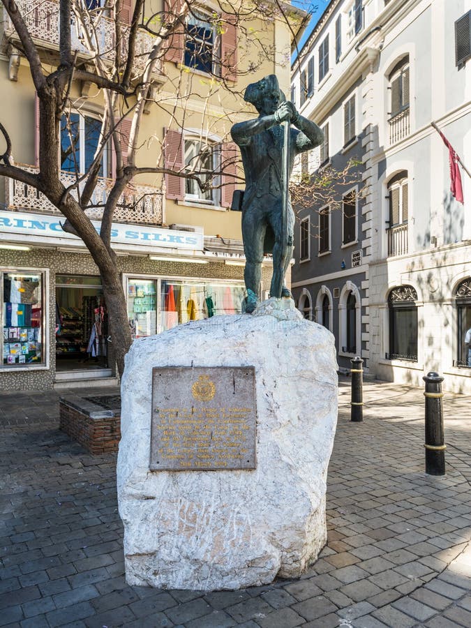 Estatua De Almirante Haracio Nelson En Gibraltar Imagen de archivo ...