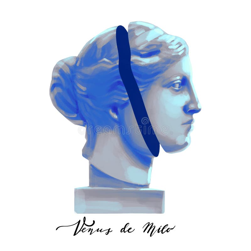 Estatua De Venus De Milo Con La Piel Cortada Stock de ilustración ...