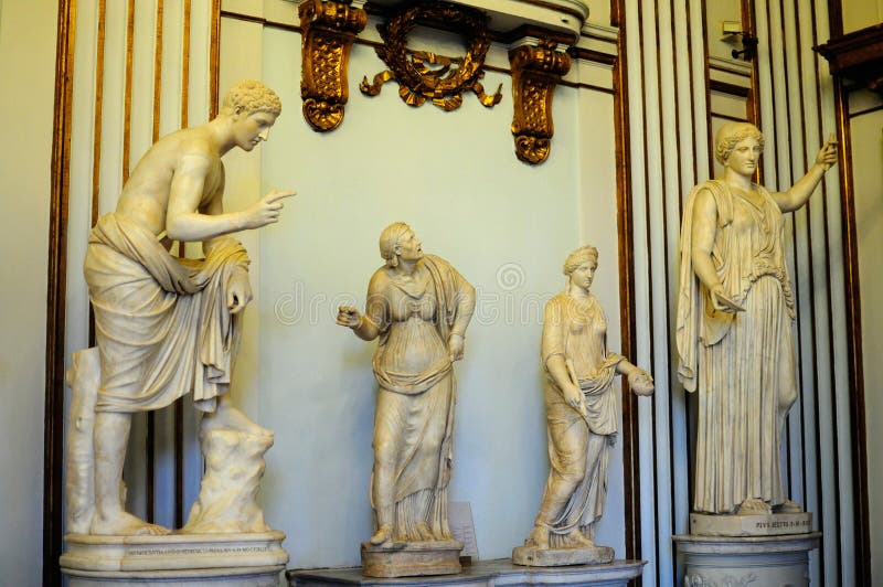 Estatuas Romanas En El Museo De Vatican Imagen editorial - Imagen de ...
