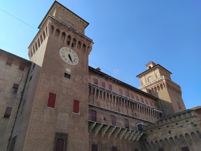 The Este Castle in Ferrara City Stock Image - Image of hall, italian ...
