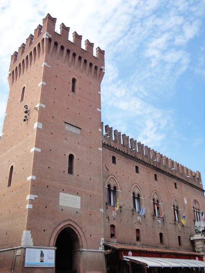 Este Castle. Tower and Wall. Ferrara, Italy Stock Image - Image of ...