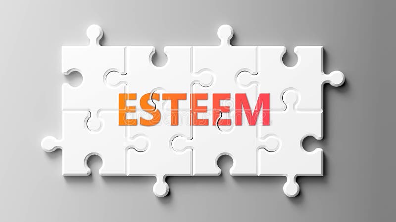 Esteem Complex Like a Puzzle - Pictured As Word Esteem on a Puzzle ...