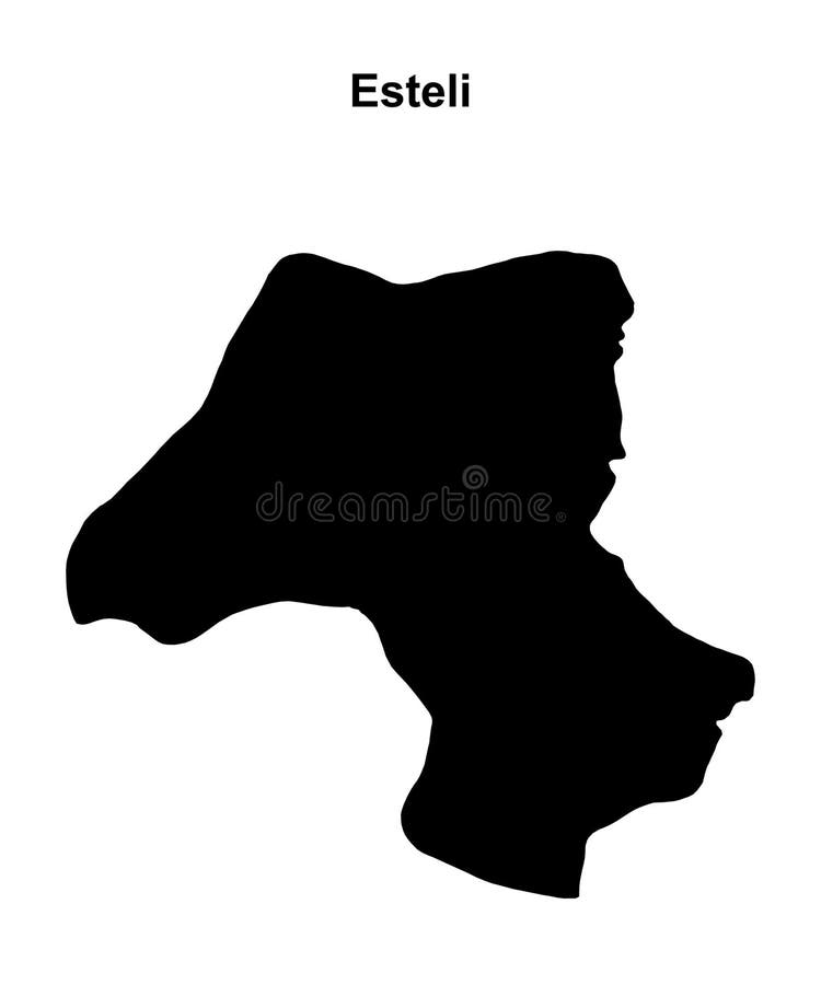 Esteli outline map stock vector. Illustration of atlas - 360613637