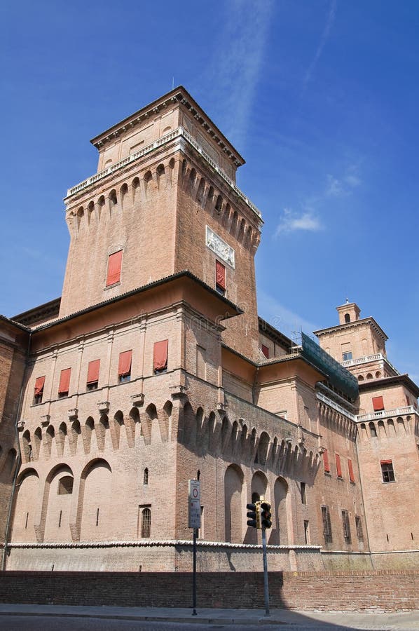 Estense Castle. Ferrara. Emilia-Romagna. Italy. Stock Photo - Image of ...