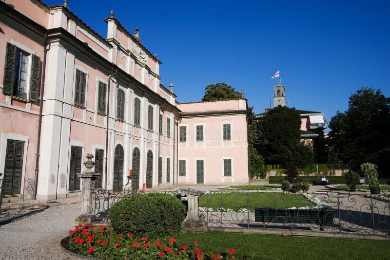 Estense palace in varese stock image. Image of estense - 19645455