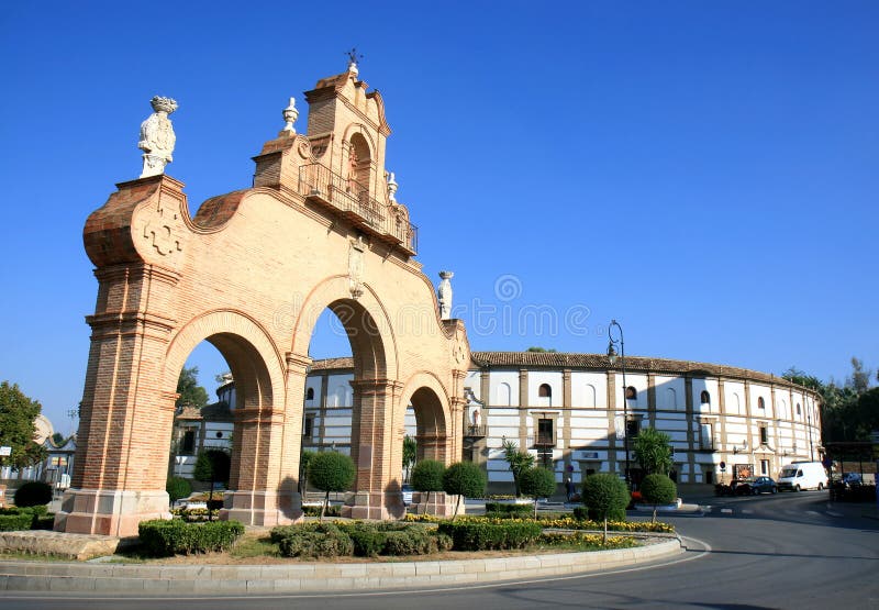 De Estepa Door and Bullring- Antequera-ANDALUSIA-SPAIN Stock Image ...