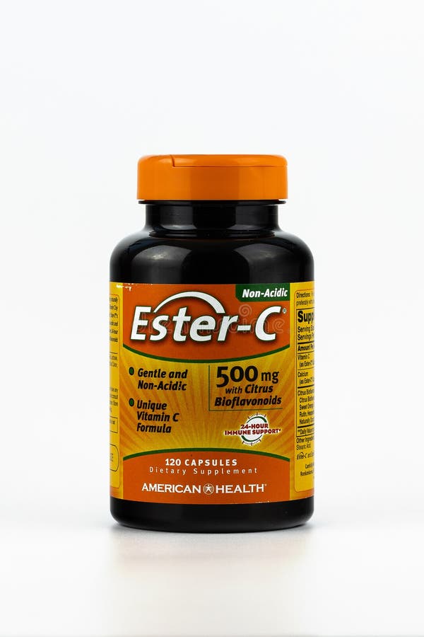 Ester-C Capsules in the Jar. Dietary Supplement Vertical Editorial ...