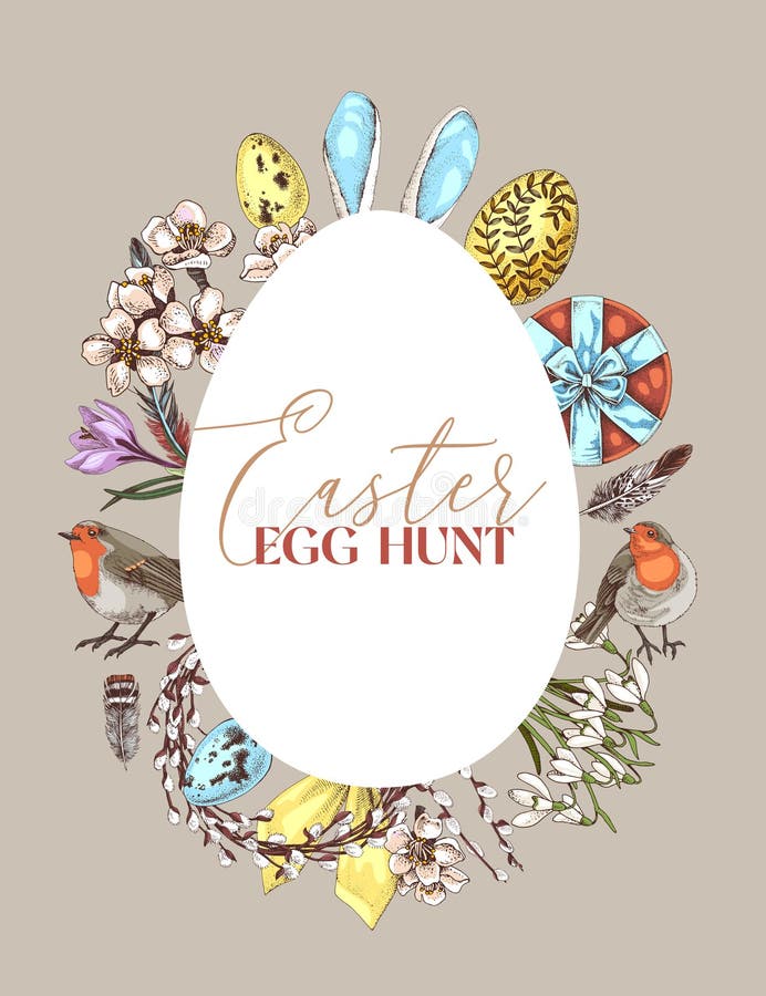 Ester Greetings Card Template Vector Stock Vector - Illustration of ...