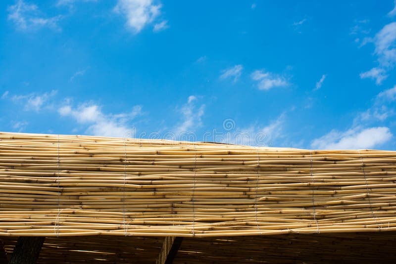Estera Hecha De La Paja Usada Como Pared Foto de archivo - Imagen de ...