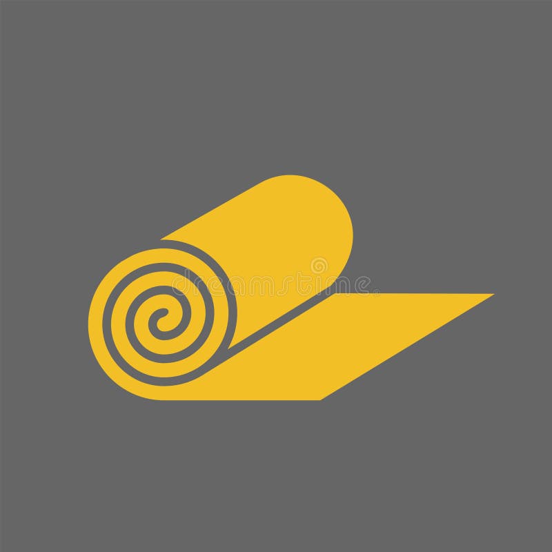 Estera Para La Aptitud Icono De La Estera De La Yoga Stock de ...