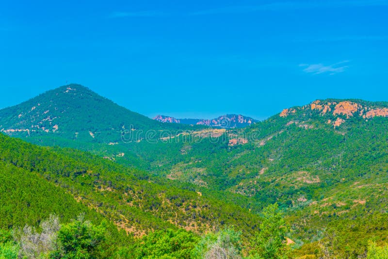 Esterel Massif in France stock image. Image of path - 206097427