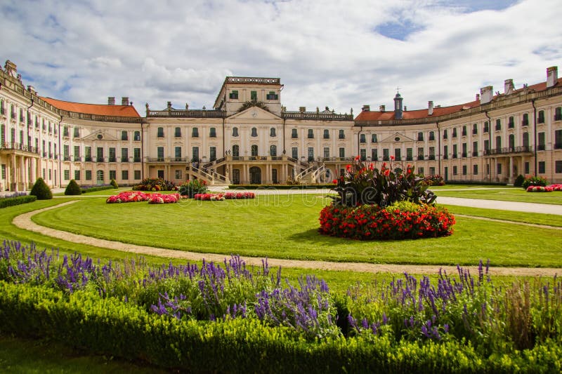 Esterhazy Palace in Fertod Hungary - Front View of the Palace through ...