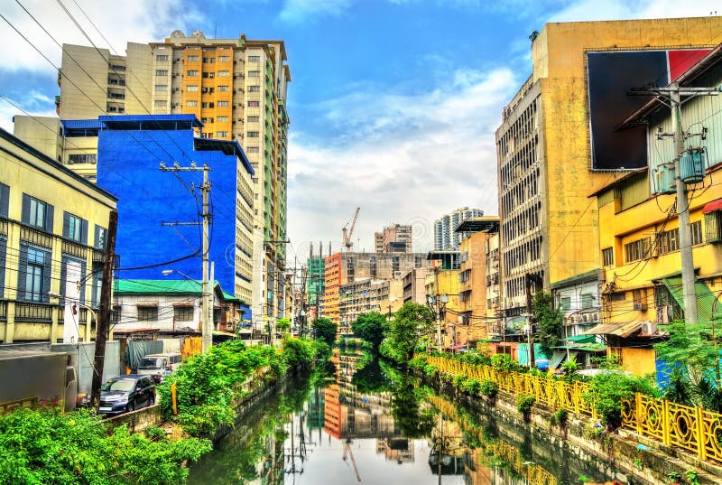 The Estero De Binondo River in Manila, the Philippines Stock Image ...