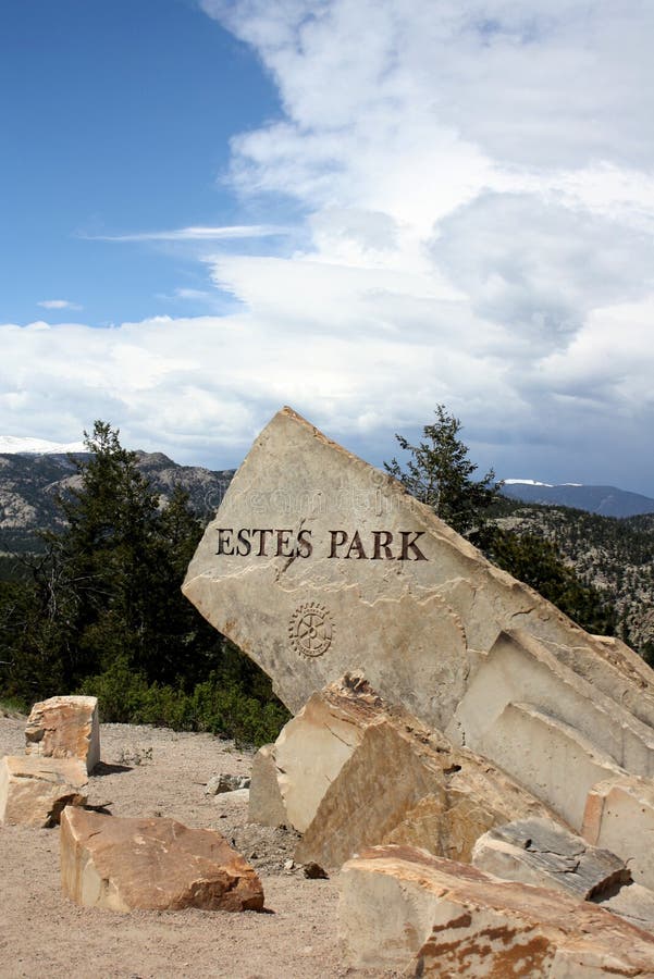 Estes Park rock editorial photo. Image of colorado, clouds - 55263681