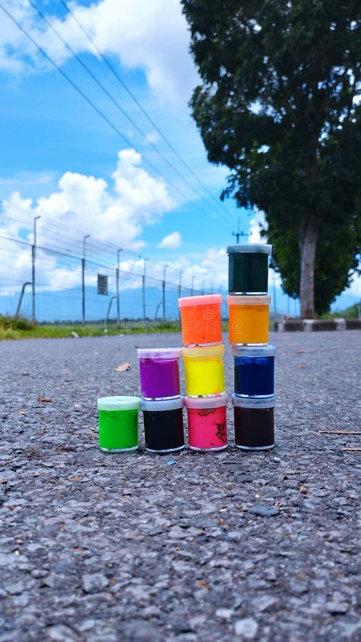 Esthetic color paint stock image. Image of yellow, asphalt - 271310995