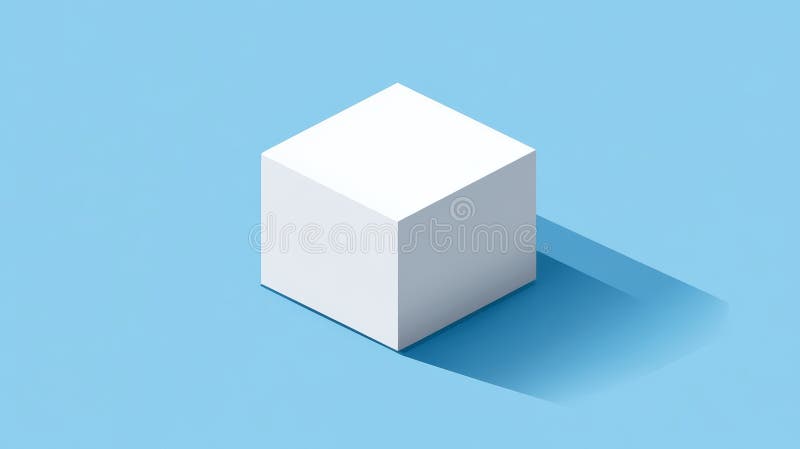 An Esthetic Rendering of Cube Geometry Minimalist Using Multiple White ...
