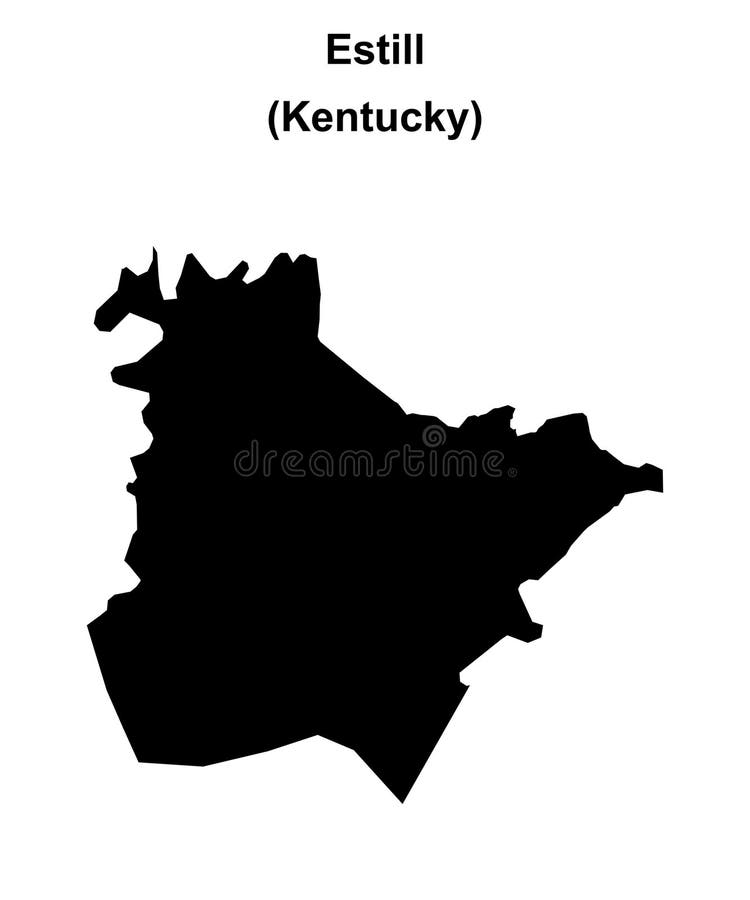 Estill outline map stock illustration. Illustration of silhouette ...