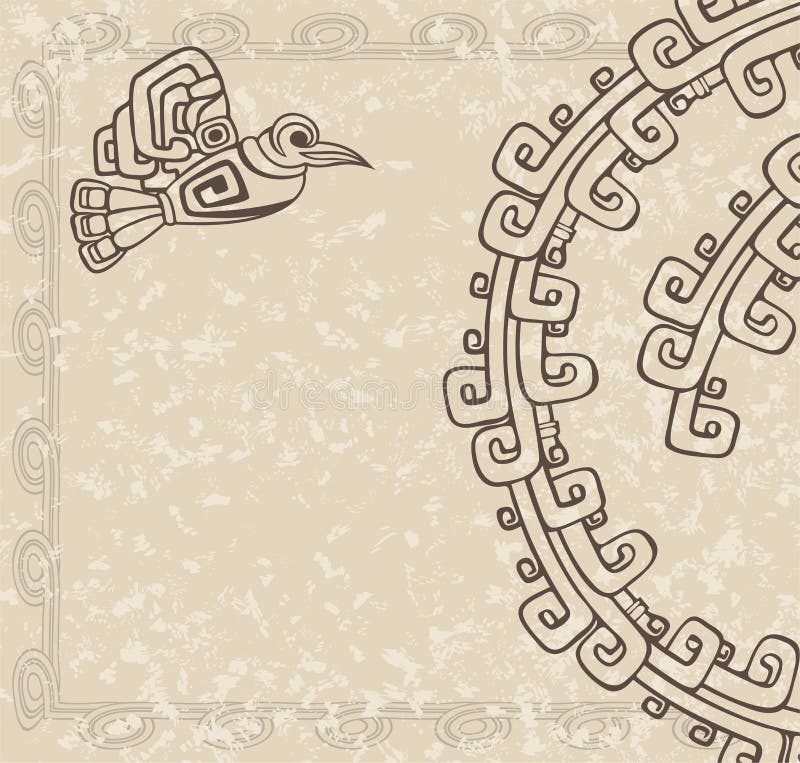 Estilo azteca ilustración del vector. Ilustración de geométrico - 35488307