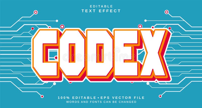 Estilo De Texto Editable Efecto Codex Estilo De Texto Ilustración del Vector - Ilustración de ...