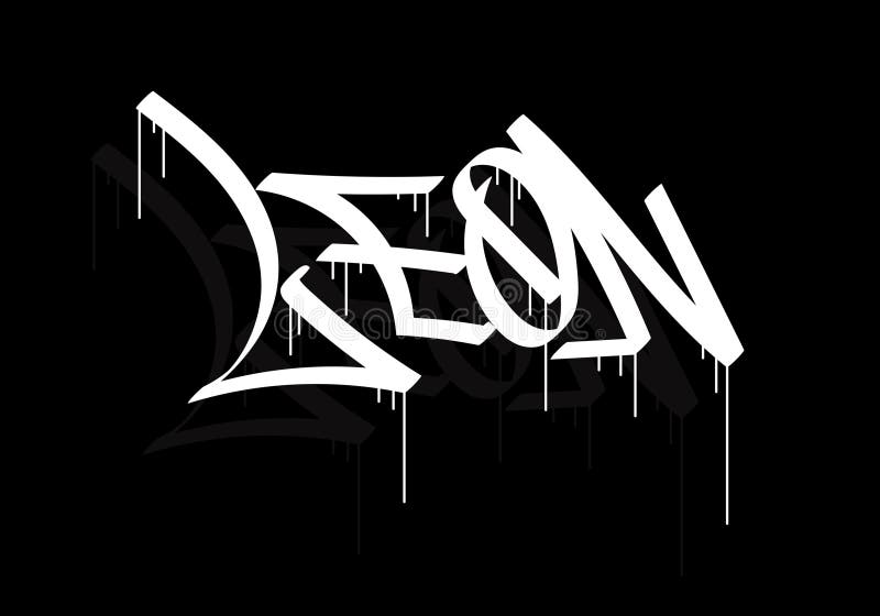 Estilo Do Graffiti Da Cidade Leon Ilustração do Vetor - Ilustração de ...