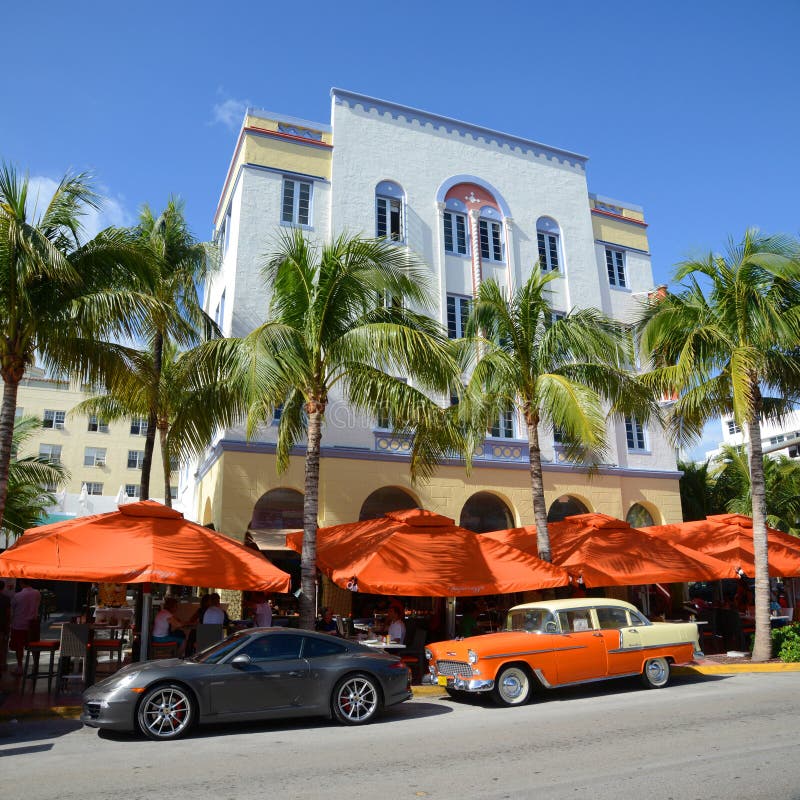Estilo Edison Do Art Deco Em Miami Beach Fotografia Editorial - Imagem ...