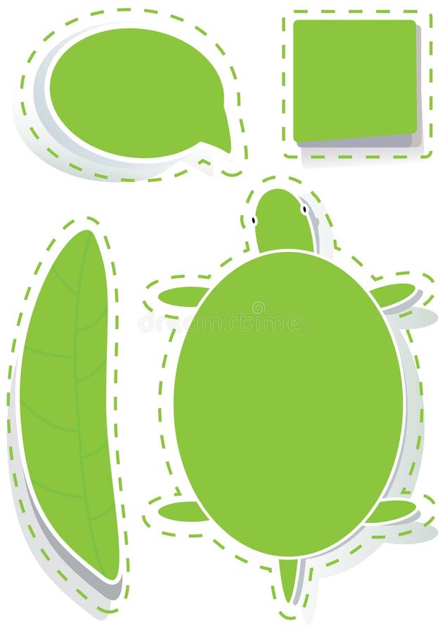 Estilo En Blanco Stickers_eps Ilustración del Vector - Ilustración de ...