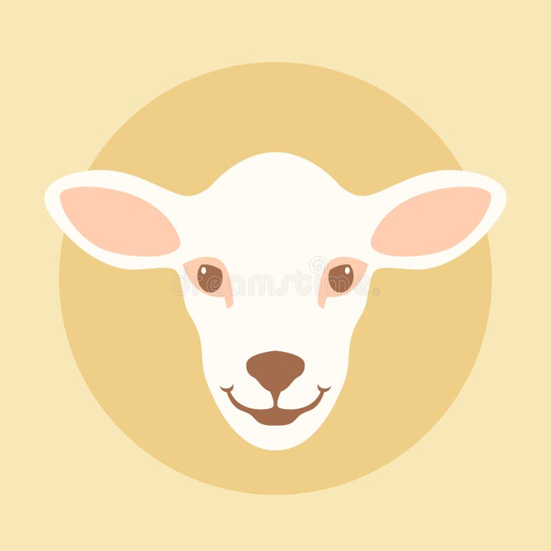 Cabeza del cordero ilustración del vector. Ilustración de cordero ...