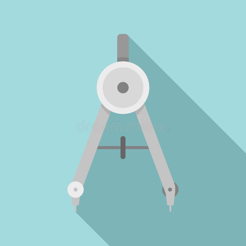Estilo Plano De Icono De Brújula De Escuela Ilustración del Vector ... Estilo Plano De Icono De Brújula De Escuela Ilustración del Vector ...