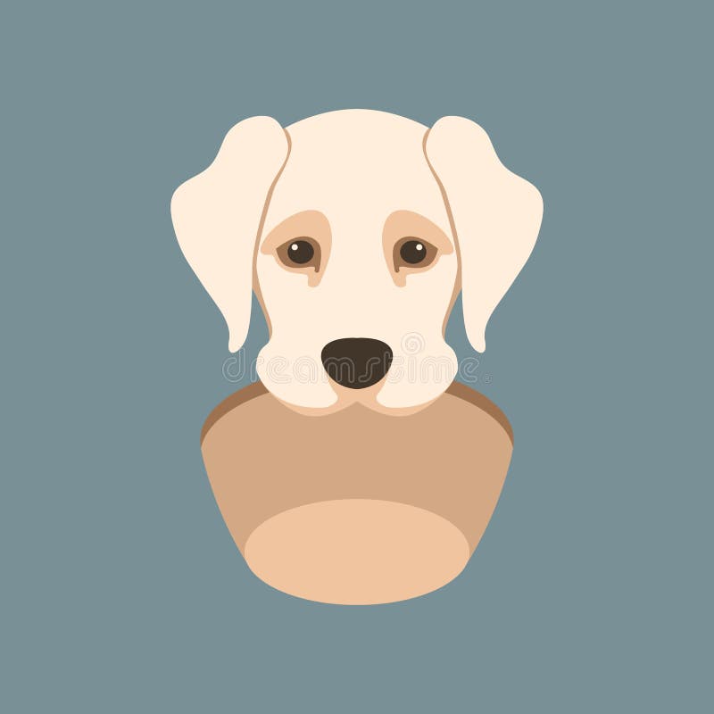 Estilo Principal Del Ejemplo Del Vector De La Cara Del Perrito ...