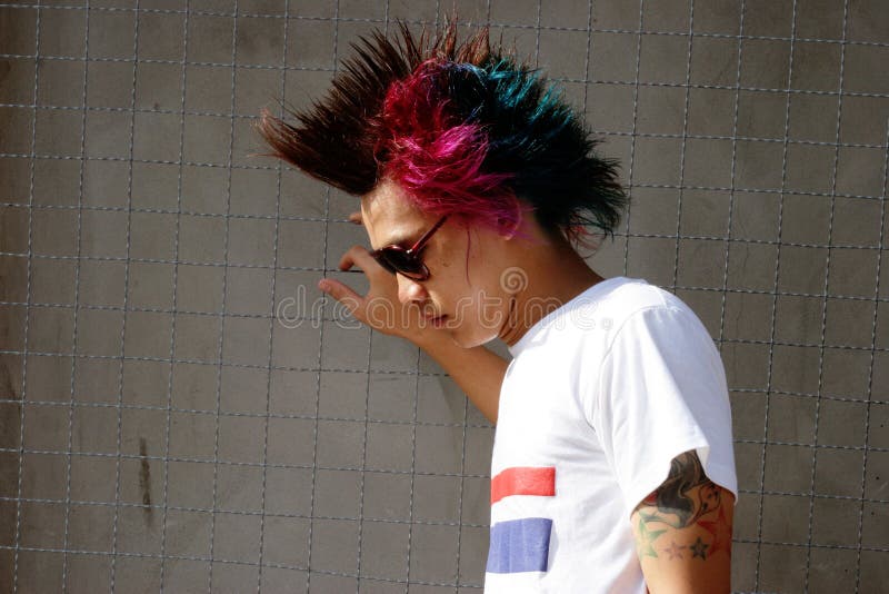 Estilo punky foto de archivo. Imagen de venda, peinado - 5071952