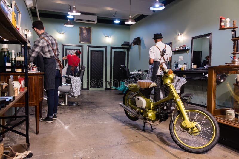 Estilo retro Barber Shop foto editorial. Imagen de peinado - 89538651