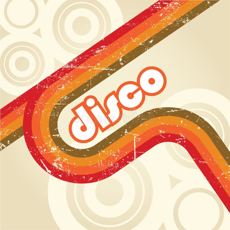 Estilo retro del disco ilustración del vector. Ilustración de modelo ...