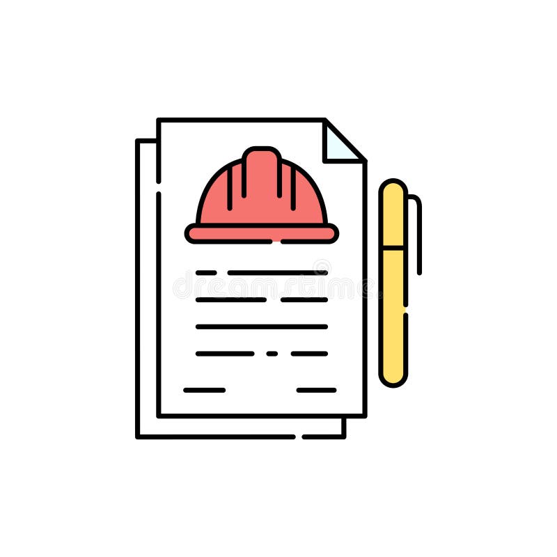 Estimate Documentation Color Line Icon. Pictogram for Web Page, Mobile ...