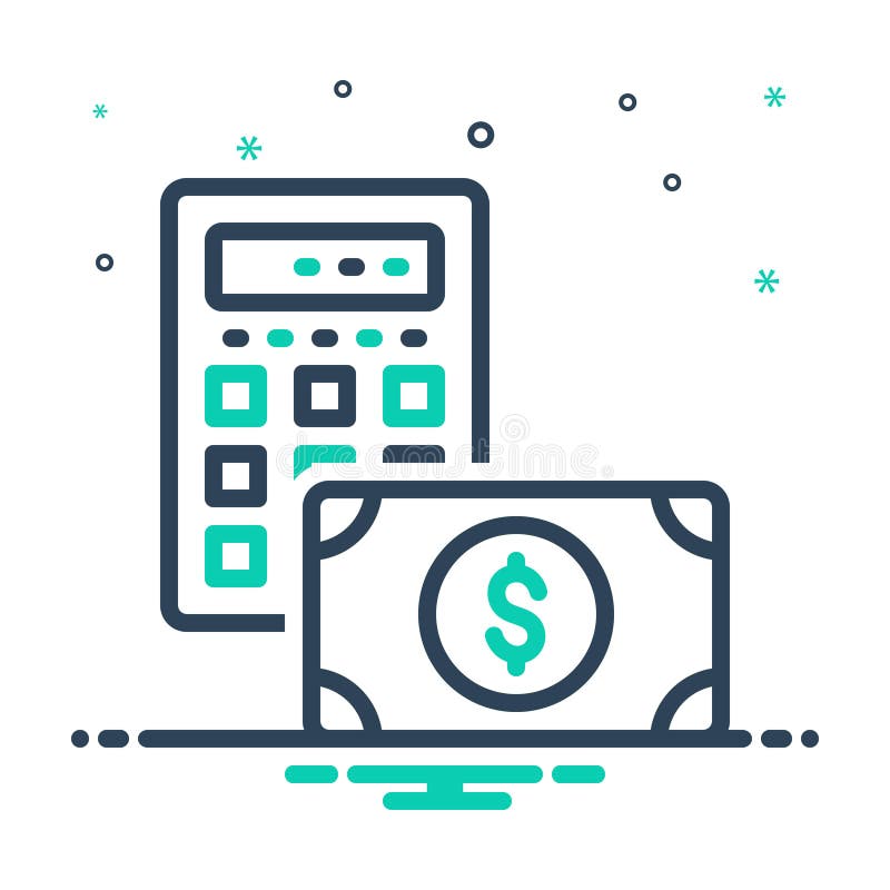 Mix Icon for Estimate, Calculation and Guess Stock Vector ...