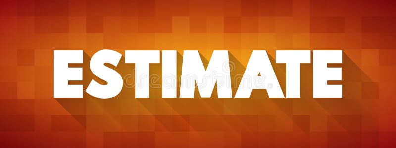 Estimate Text Quote, Concept Background Stock Illustration ...