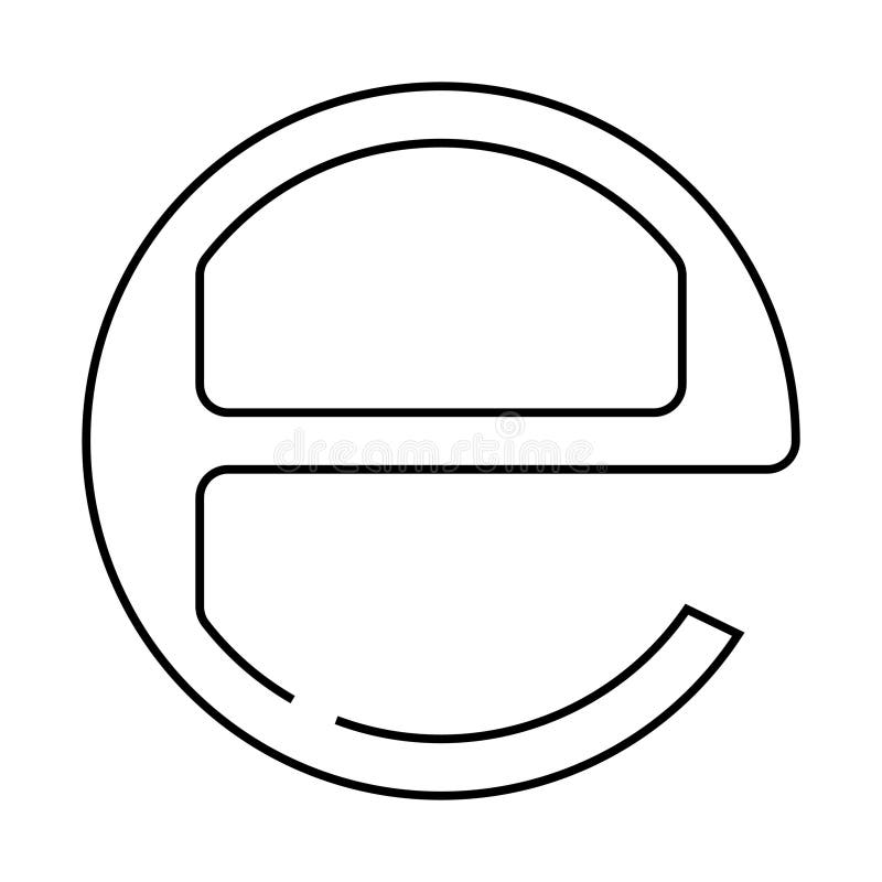 Estimated E Mark Line Icon Vector Illustration Stock Illustration ...