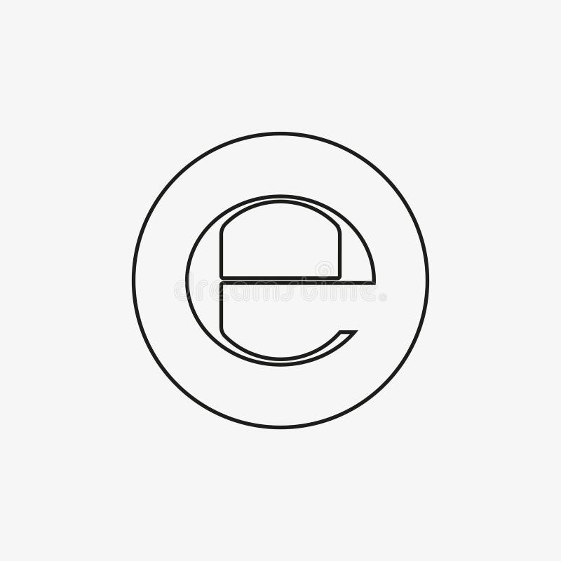 Estimated Sign, E Mark Symbol. Vector Illustration, Flat Design. Stock ...