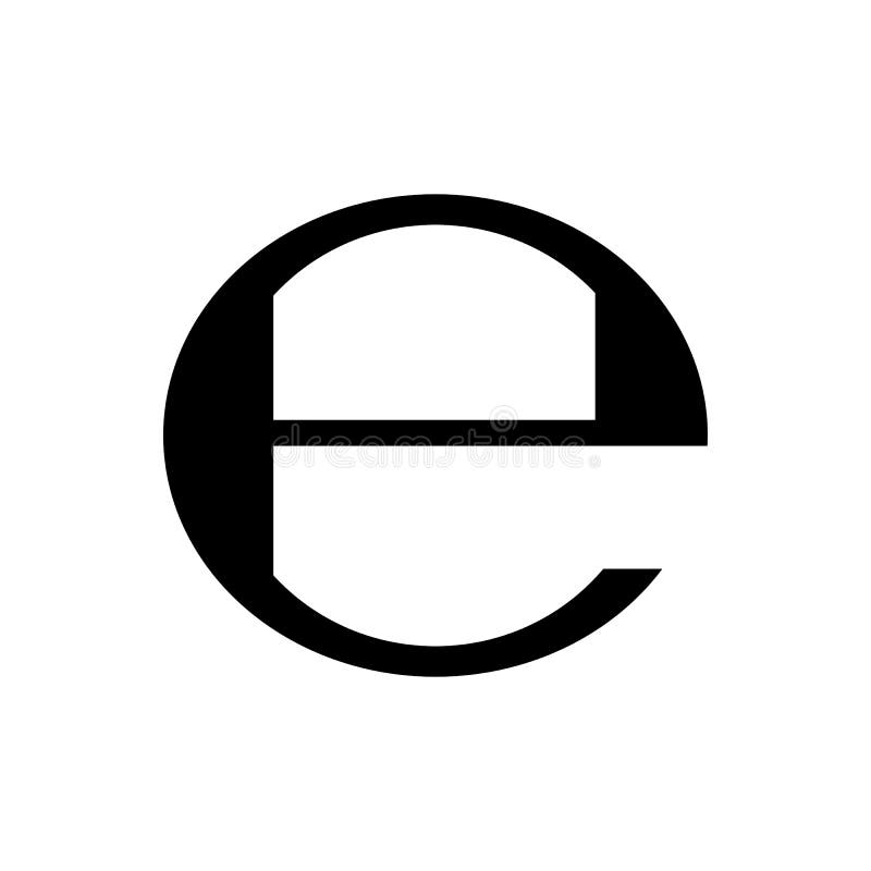 Estimated Sign E Mark Symbol Icon Stock Vector - Illustration of ...
