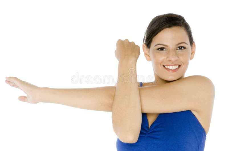 Estiramiento del brazo foto de archivo. Imagen de atlético - 1989626