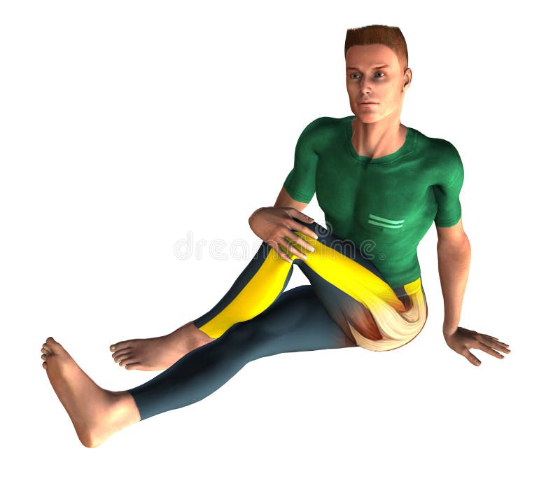 Estirar ejercicio stock de ilustración. Ilustración de medicina - 6531264