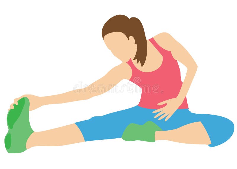 Estirar ejercicios stock de ilustración. Ilustración de estiramiento ...