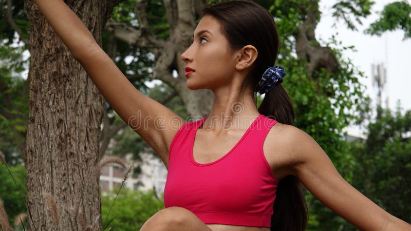 Estirar a la persona imagen de archivo. Imagen de hembra - 92768233