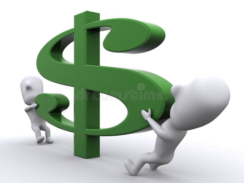 Estire su dinero stock de ilustración. Ilustración de verde - 14122768