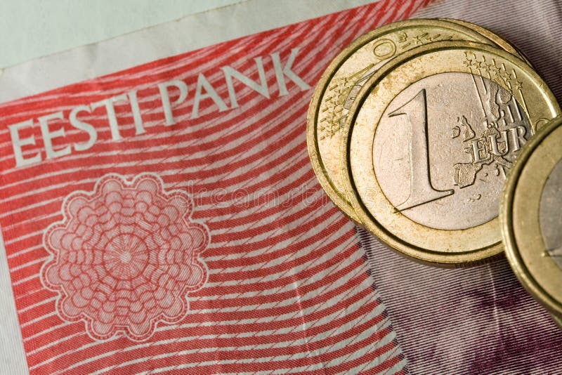 Estonia and the Euro stock image. Image of coin, notes - 13478981