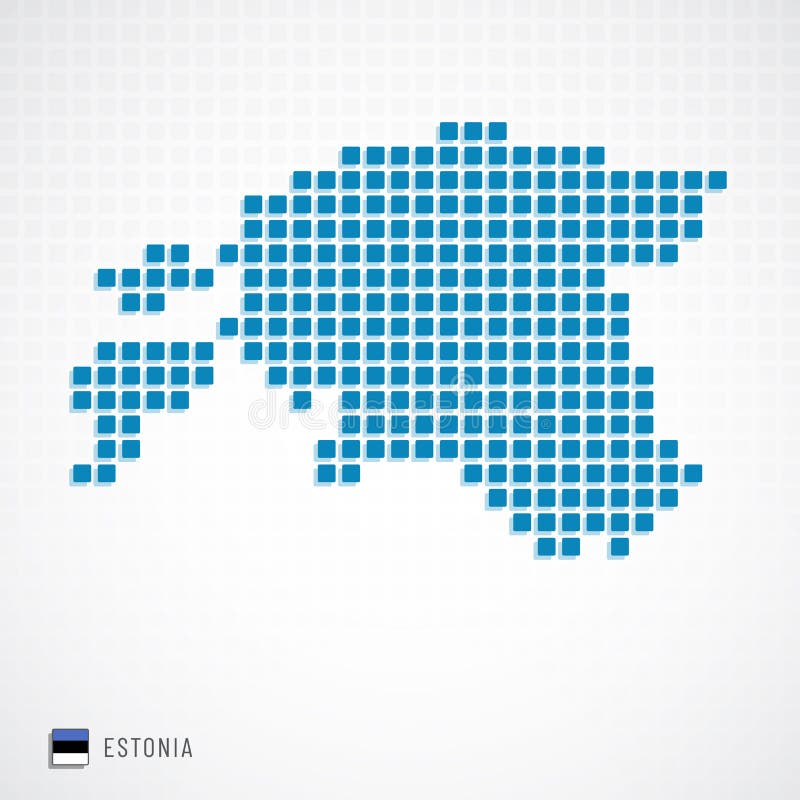 Estonia map and flag icon stock vector. Illustration of school - 113802649