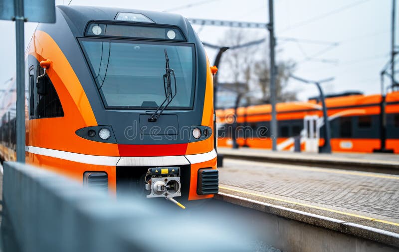 Estonian Modern National Rail Transport Stock Image - Image of baltic ...