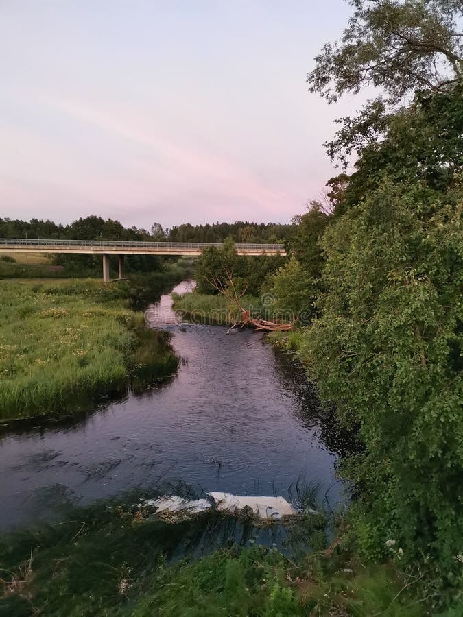 Estonian nature river stock photo. Image of estonian - 218654184