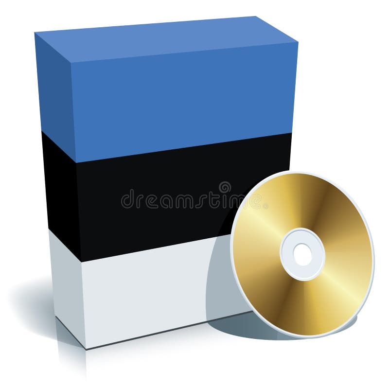 Estonian Software Box and CD Stock Vector - Illustration of color ...