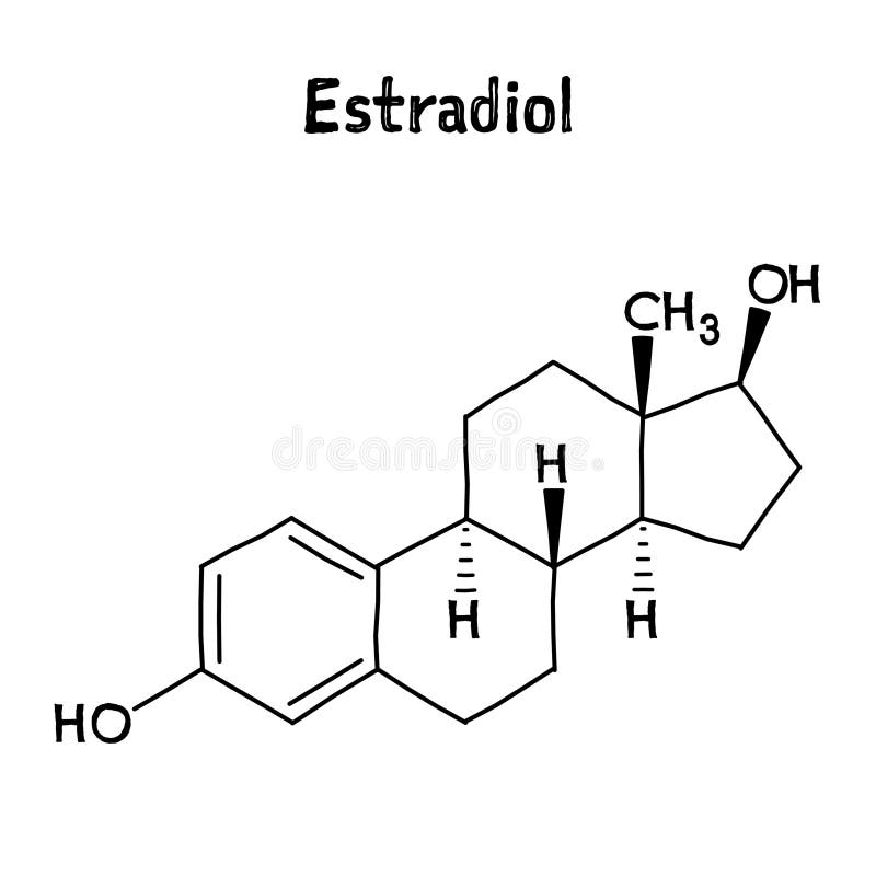 Estradiol Structural Formula of Molecular Structure Stock Illustration ...